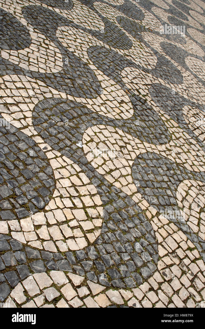 Portuguese mosaic street tiles Stock Photo - Alamy