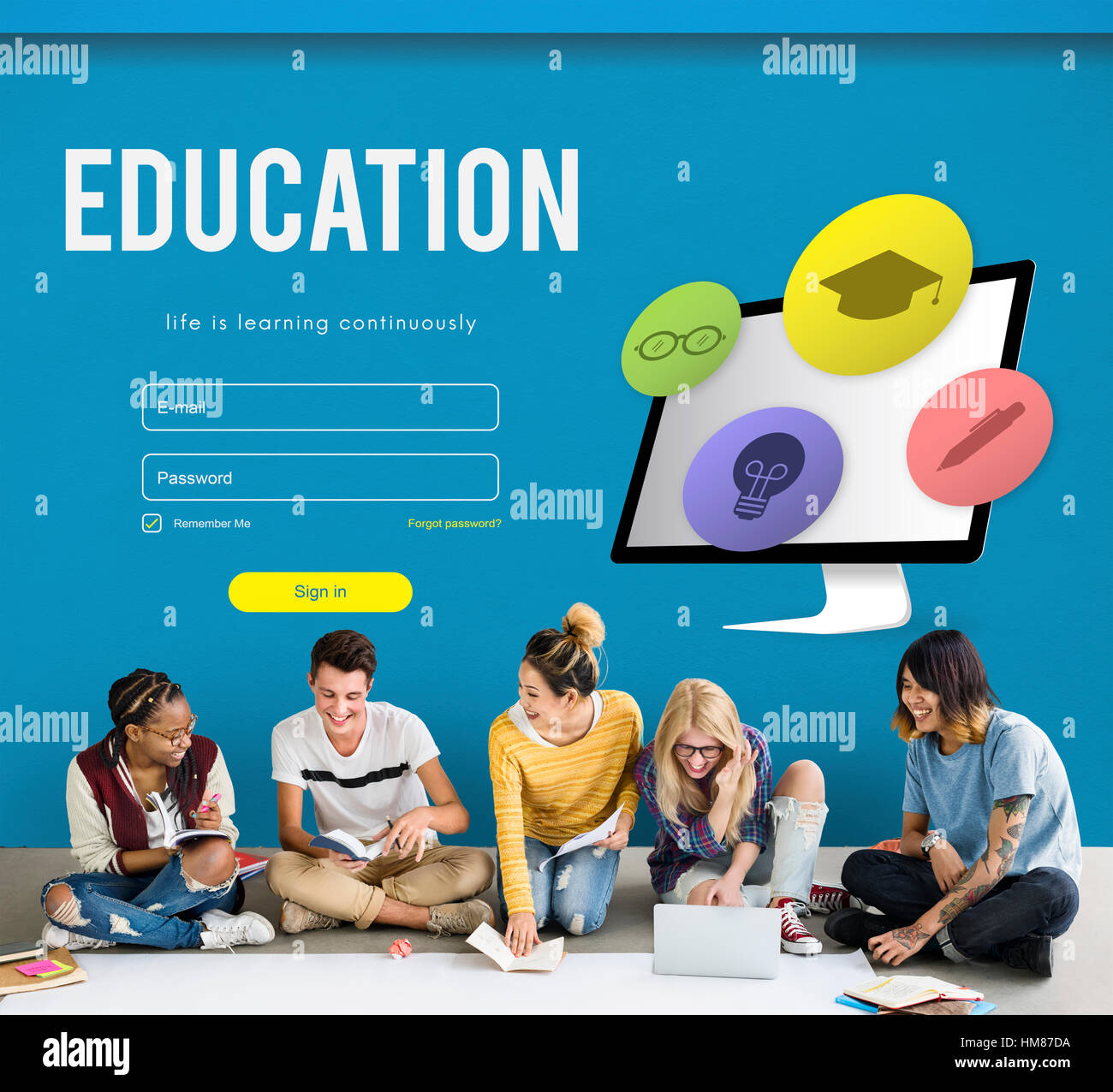 Training Study Knowledge E-learning Concept Stock Photo - Alamy