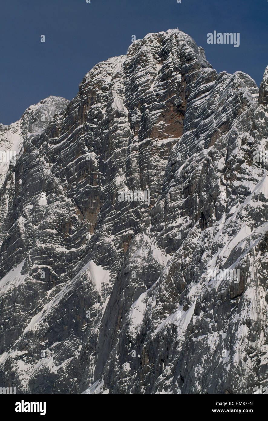 Hoher Dachstein peak (UNESCO World Heritage List, 1997) dusted with ...