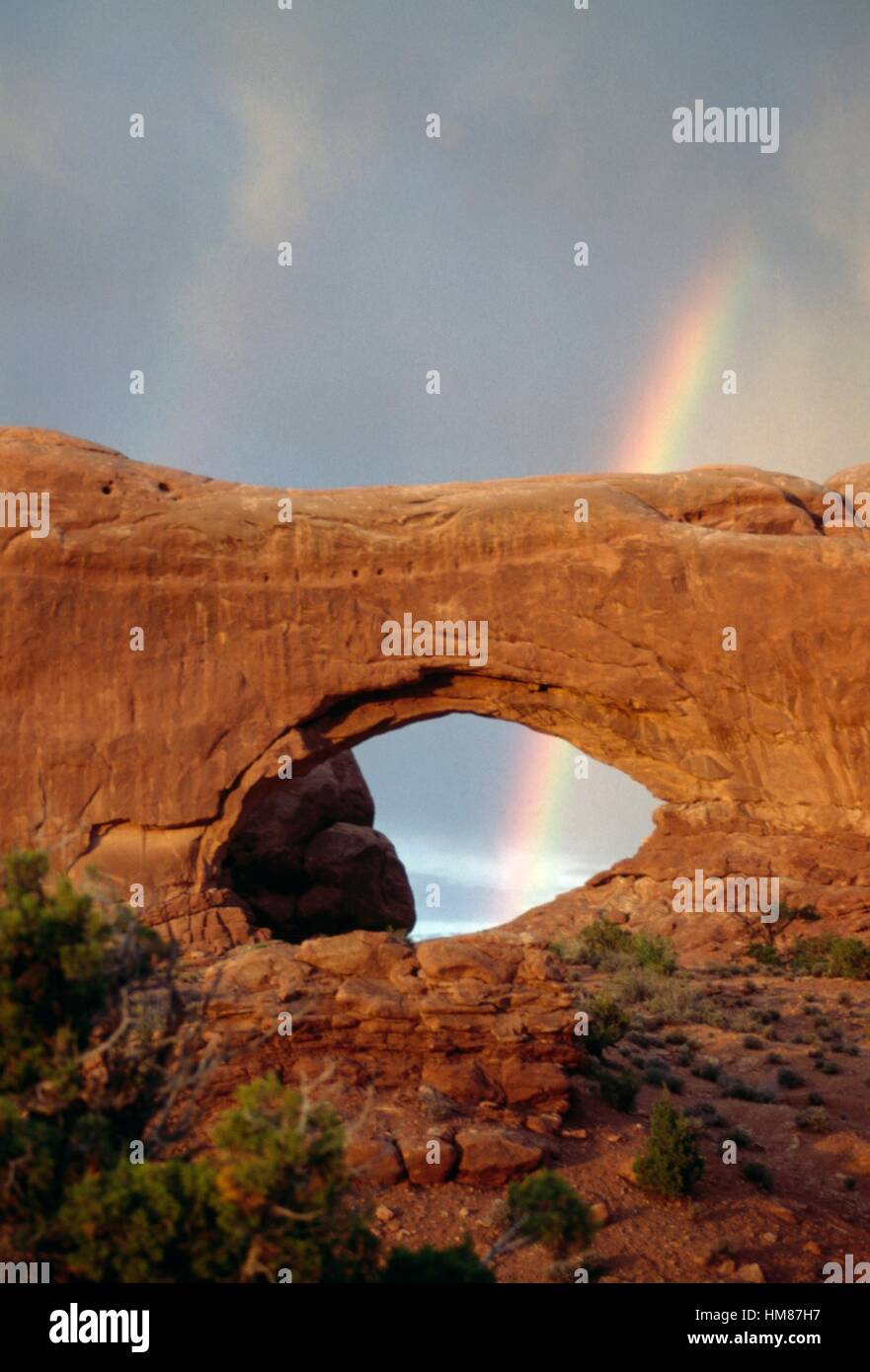 North Window natural arch, Arches National Park, Utah, United States of ...