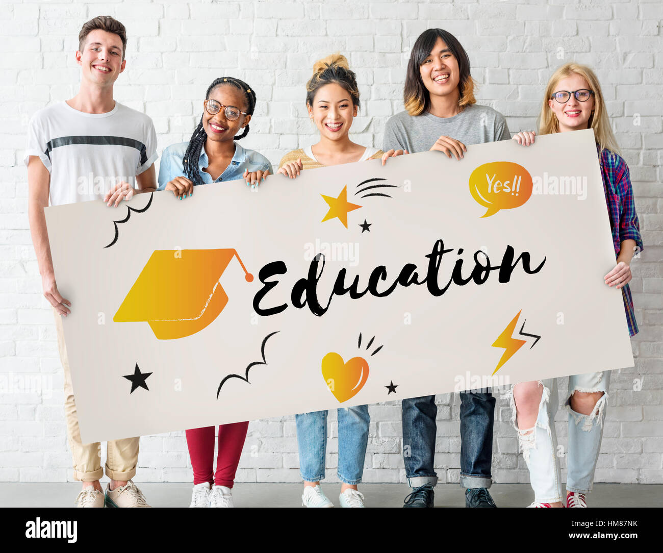 Education Graduation Cap Graphic Concept Stock Photo - Alamy