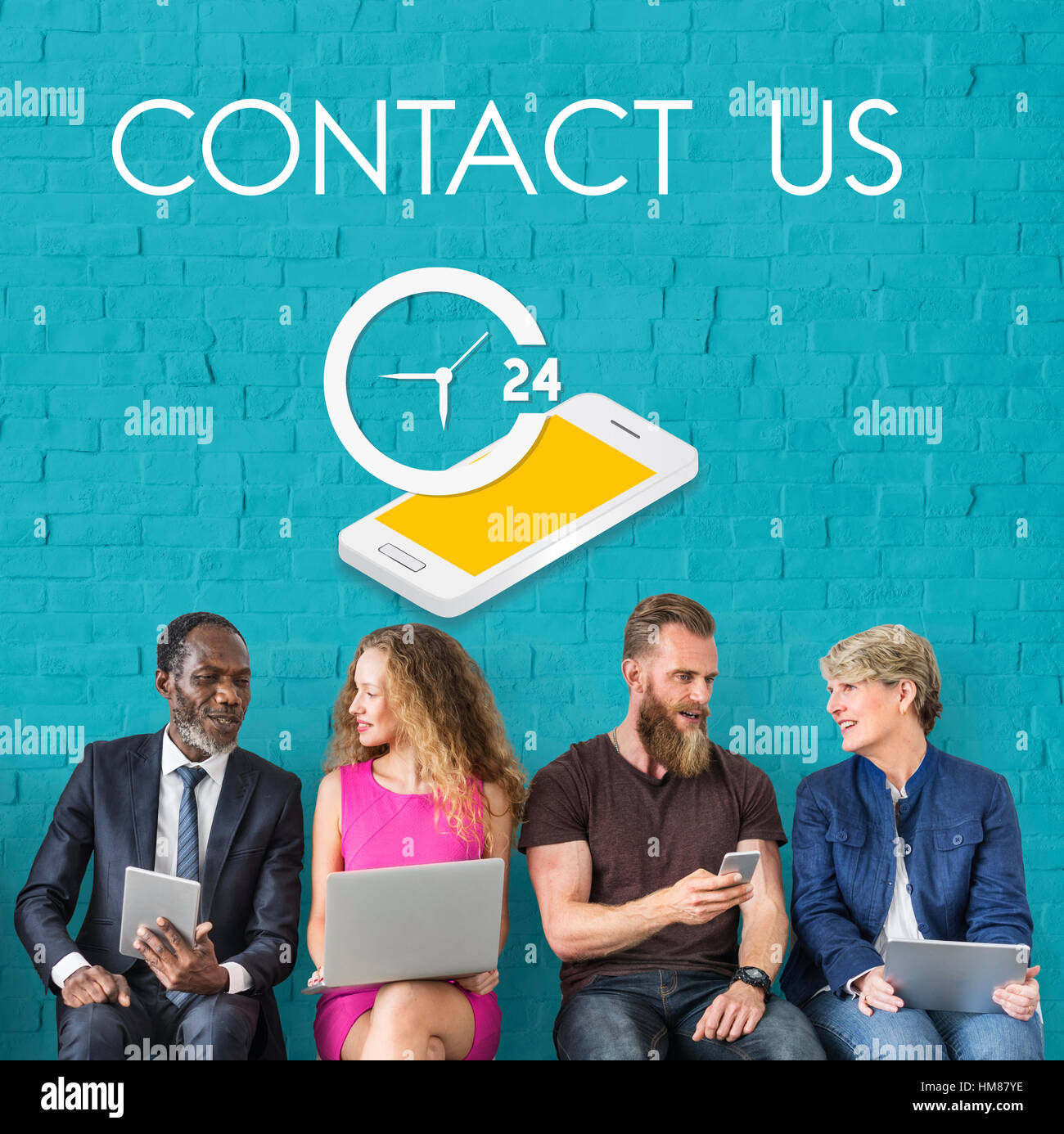Customer Service Contact Us Support Information Concept Stock Photo - Alamy