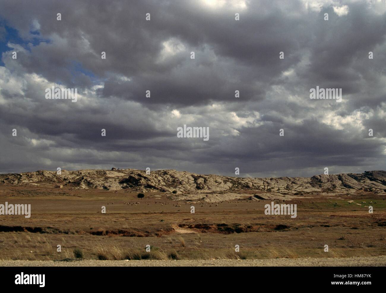 Arid landscape, Djebel Amour mountain chain, Algeria Stock Photo - Alamy