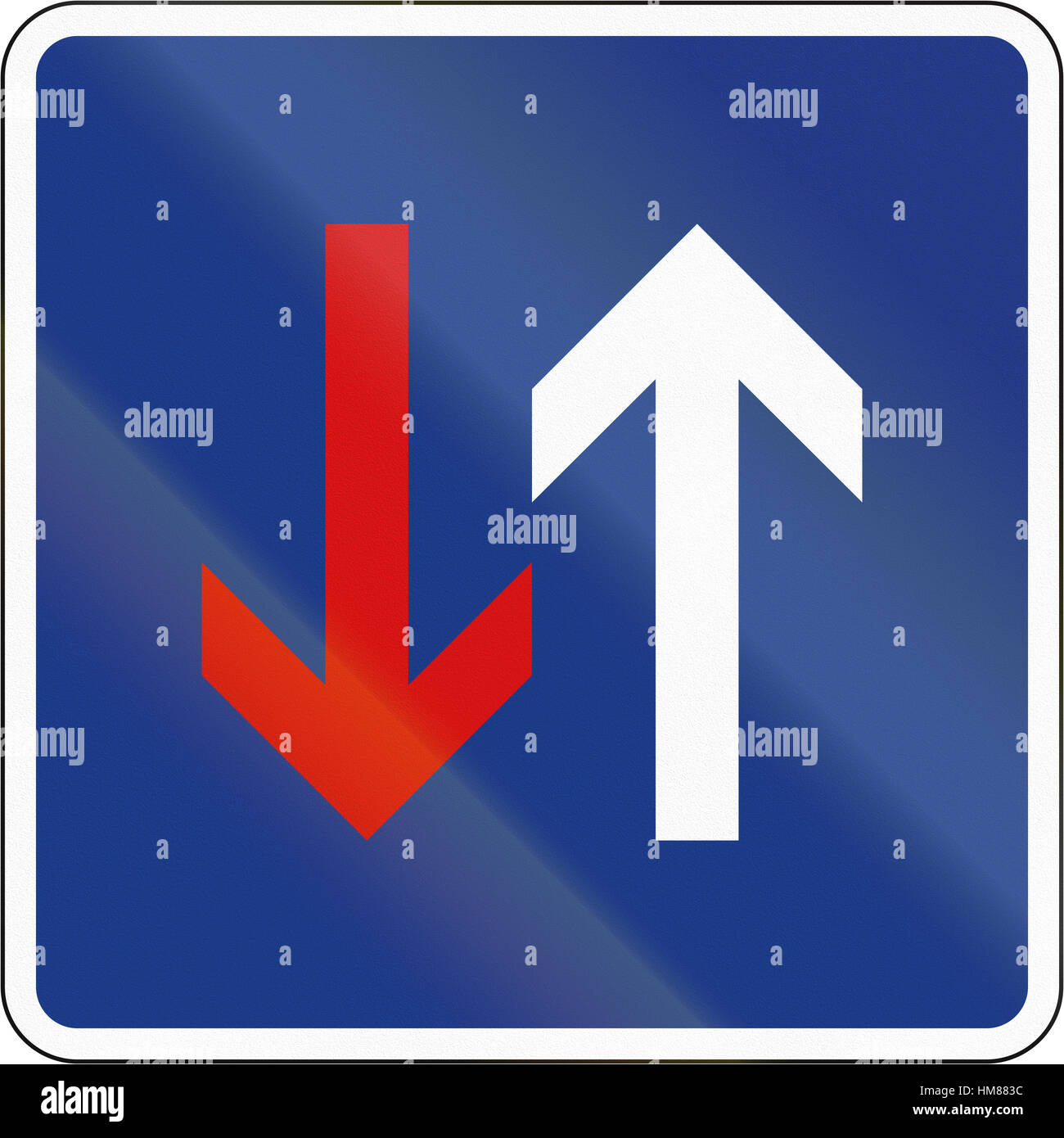 Priority Over Oncoming Traffic Sign High Resolution Stock Photography ...