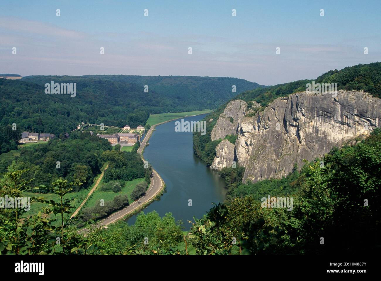View of the river Meuse from Freyr Castle, Belgium Stock Photo - Alamy