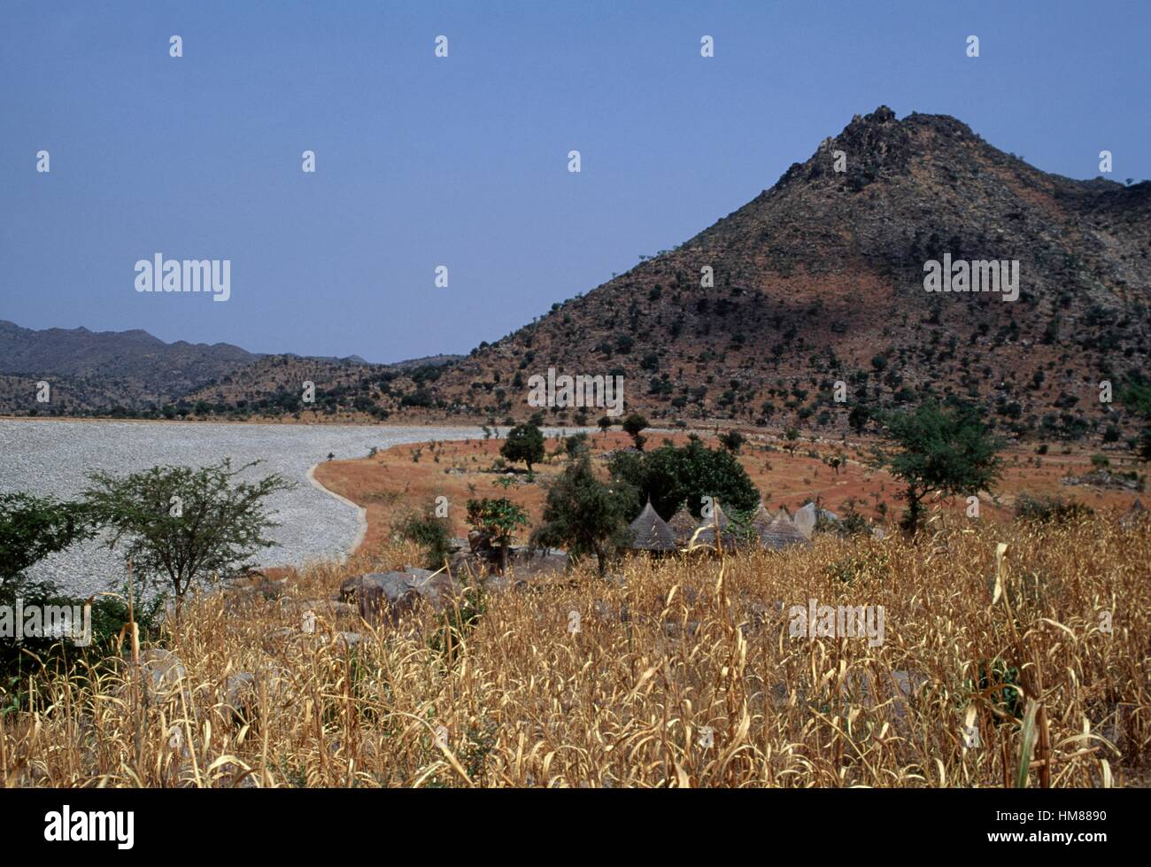 Huts of the Matakam people, between Maroua and Mokolo, Cameroon Stock ...