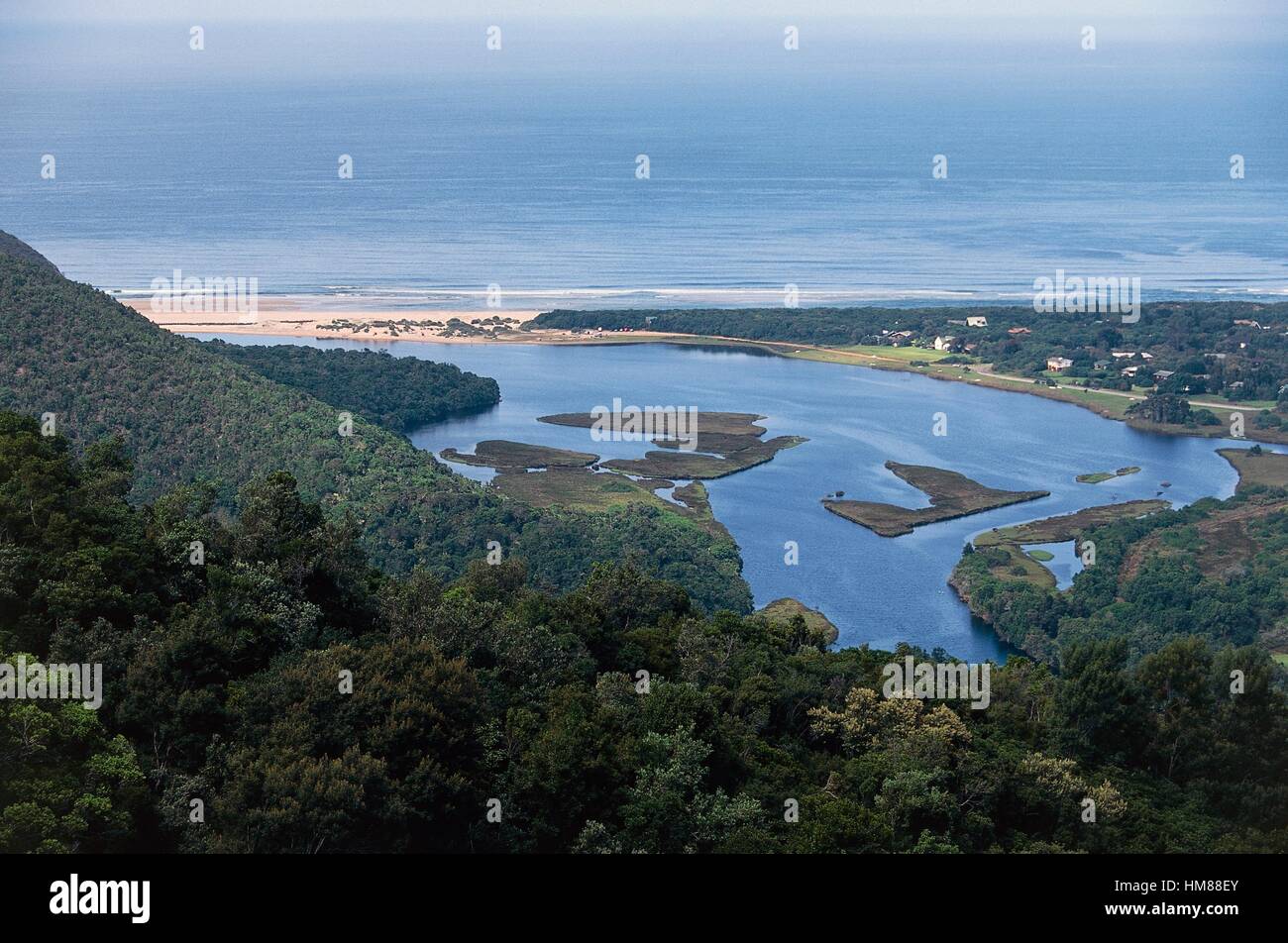 The mouth of Groot River, Nature's Valley, Western Cape, South Africa ...