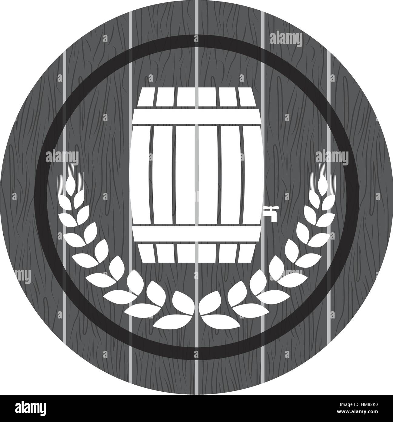 grayscale beer related emblem icon image, vector illustration Stock ...