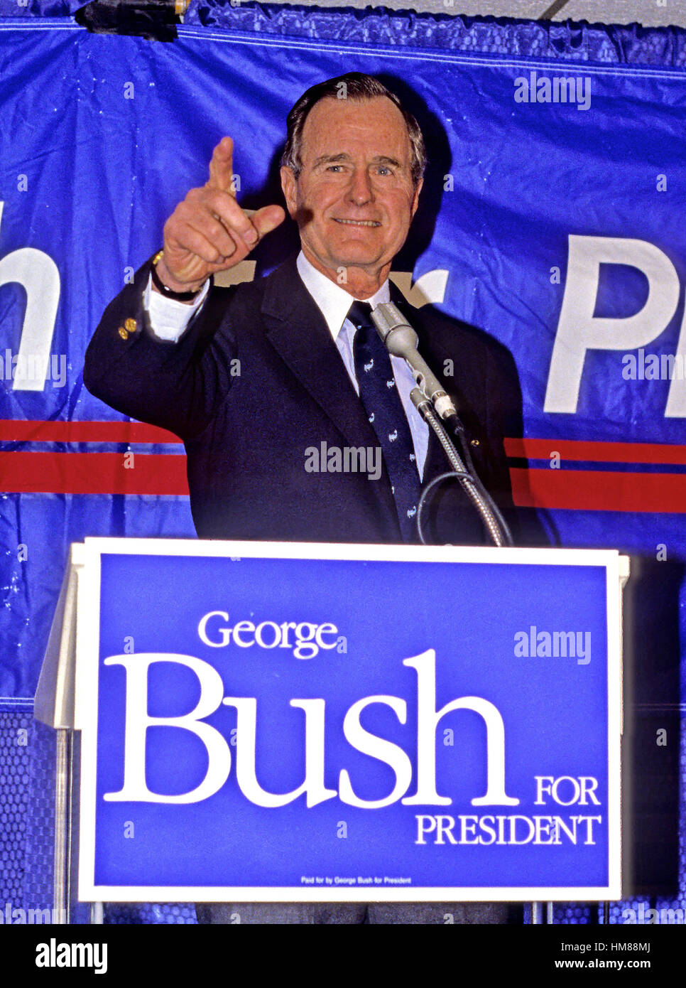 United States Vice President George H.W. Bush congratulates his ...