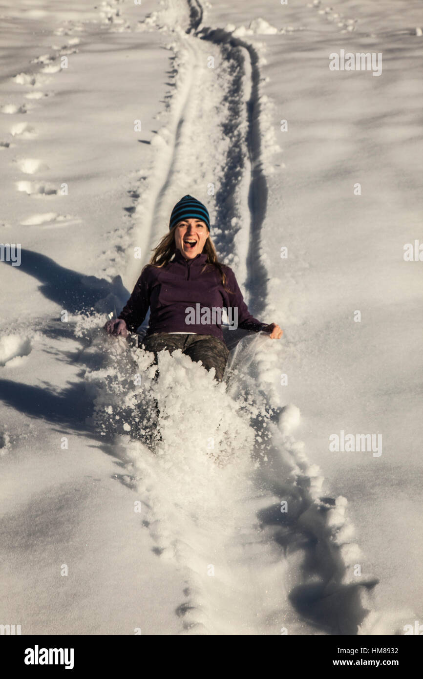 Sliding down the hill hi-res stock photography and images - Alamy