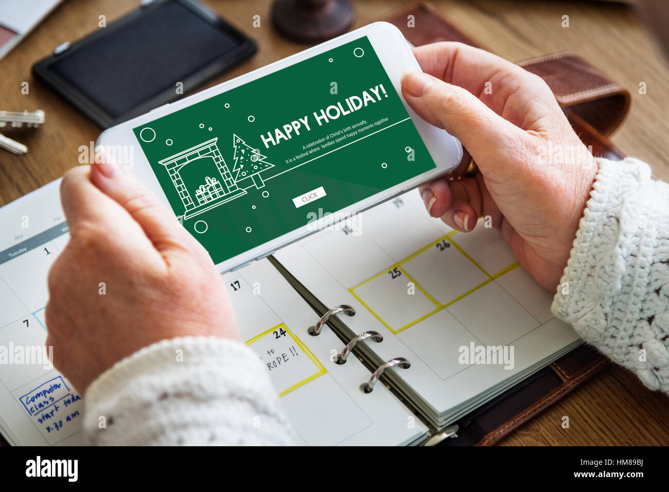 Happy Holiday Break Celebrate Party Enjoyment Concept Stock Photo - Alamy