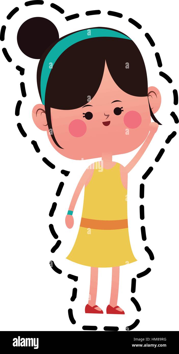 cute girl icon Stock Vector Image & Art - Alamy