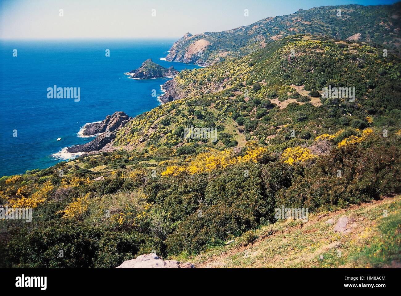 Stretch of coast between Bosa and Alghero, Sardinia, Italy Stock Photo ...