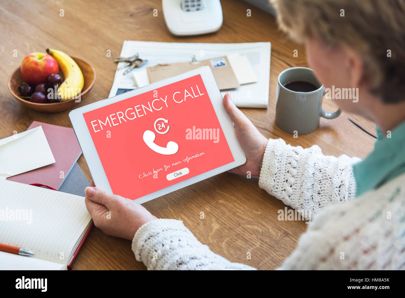 Emergency Call Urgent Accidental Hotline Paramedic Concept Stock Photo ...