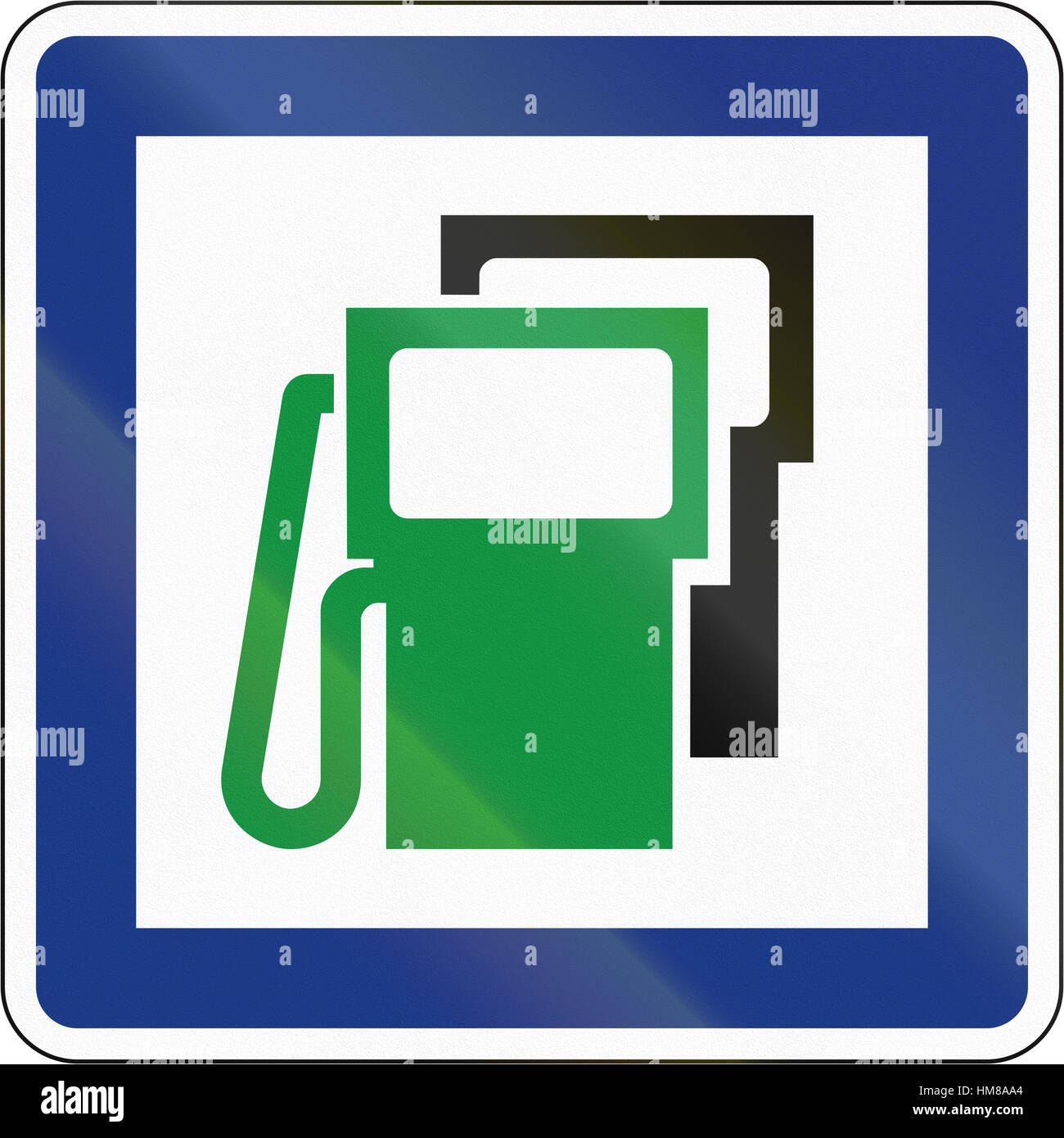 Slovenian service road sign - Filling station Stock Photo - Alamy