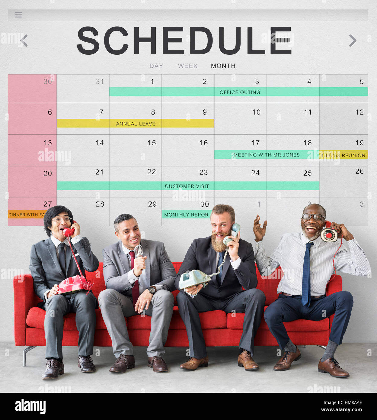 Schedule Table Event Planner Concept Stock Photo - Alamy