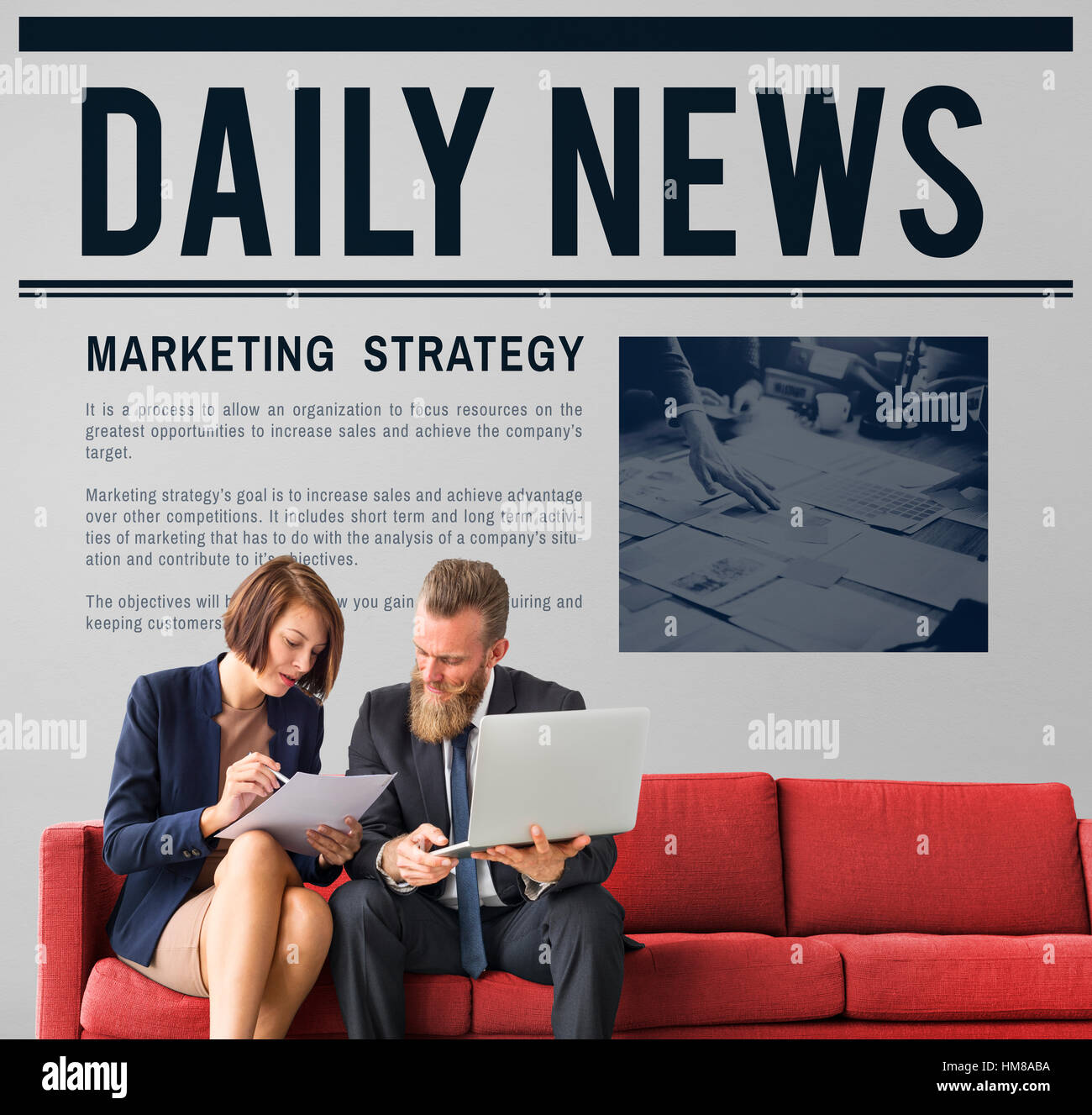 Daily News Announcement Information Report Concept Stock Photo - Alamy