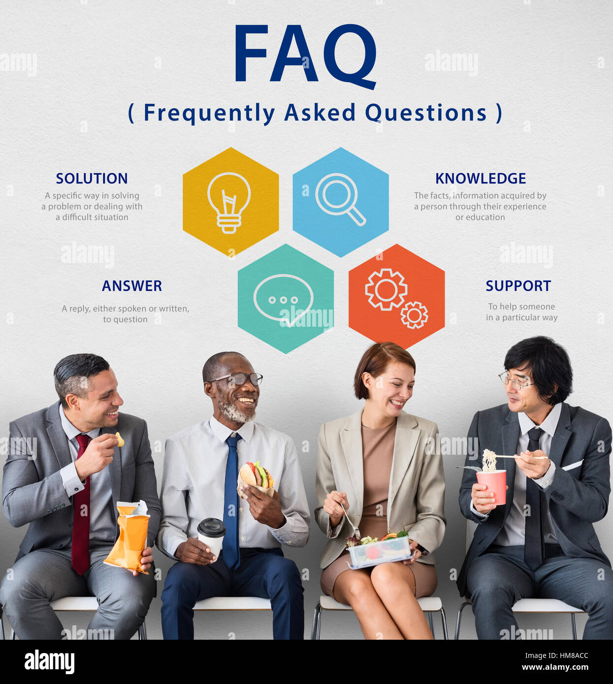Customer Service FAQs Illustration Concept Stock Photo - Alamy