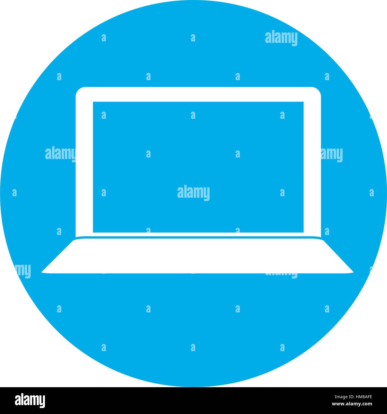 computer frontview two tone button icon image vector illustration ...