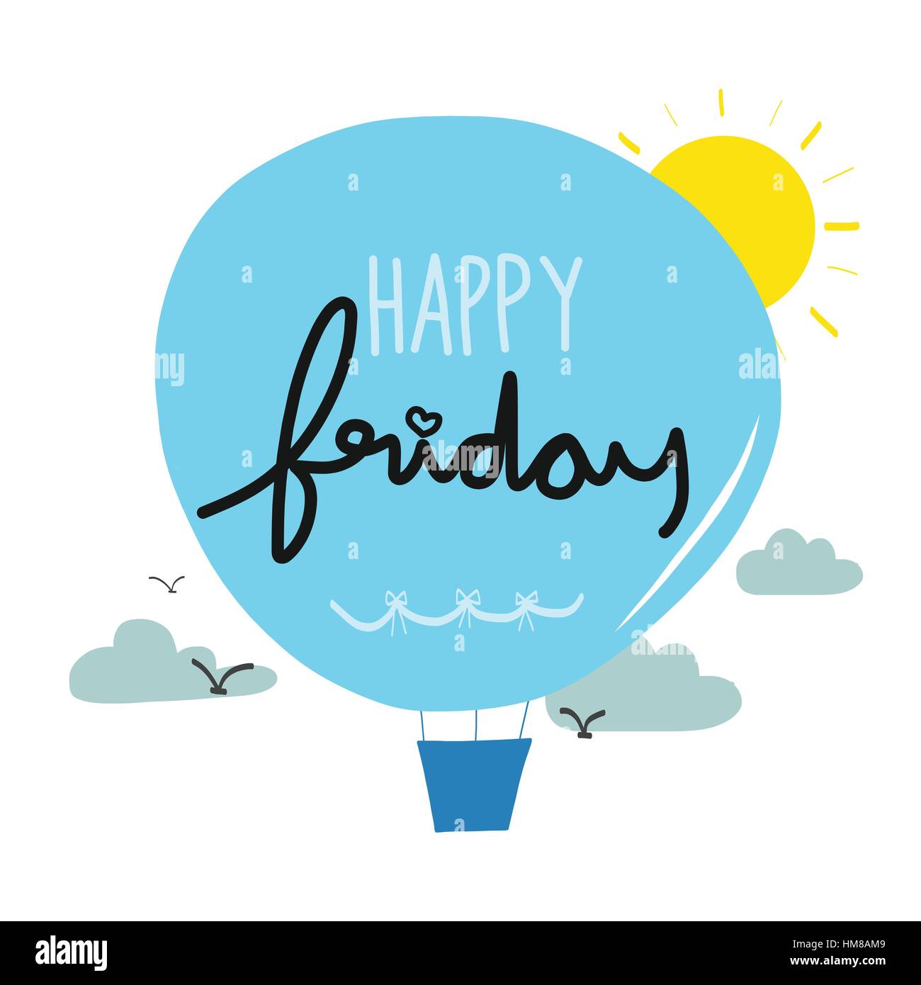 Happy friday balloon cartoon hi-res stock photography and images - Alamy