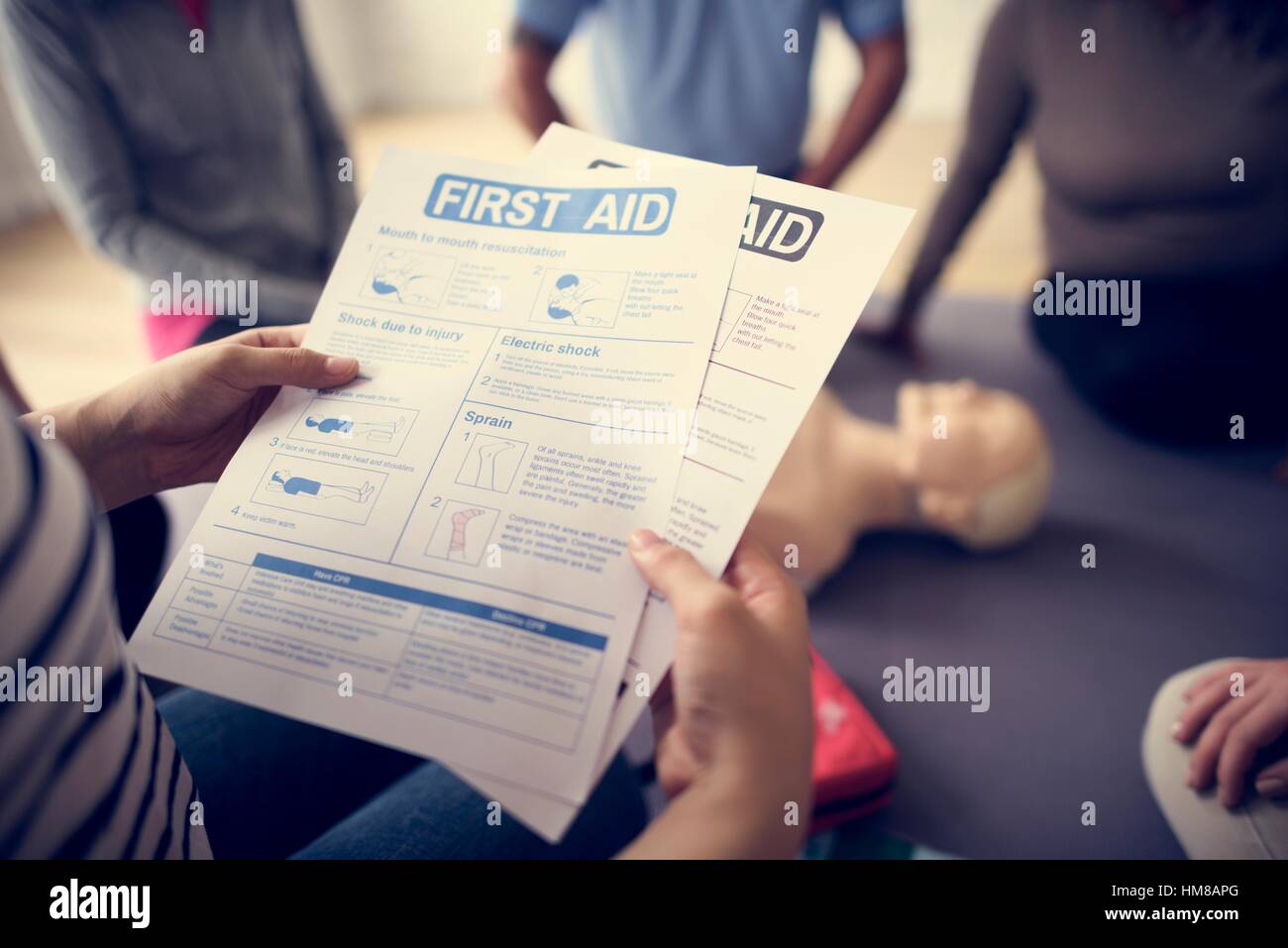 CPR First Aid Training Concept Stock Photo - Alamy