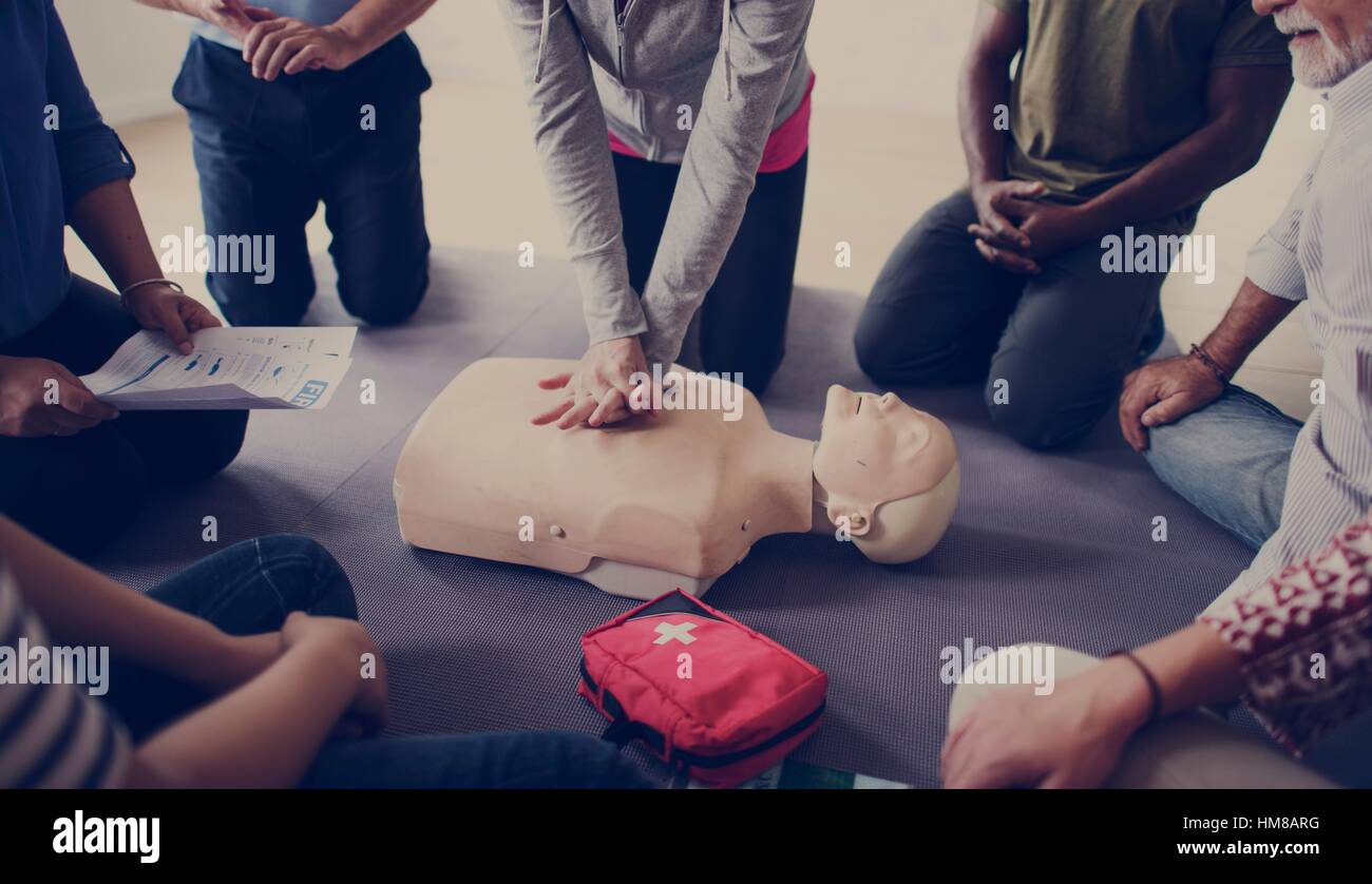 CPR First Aid Training Concept Stock Photo - Alamy