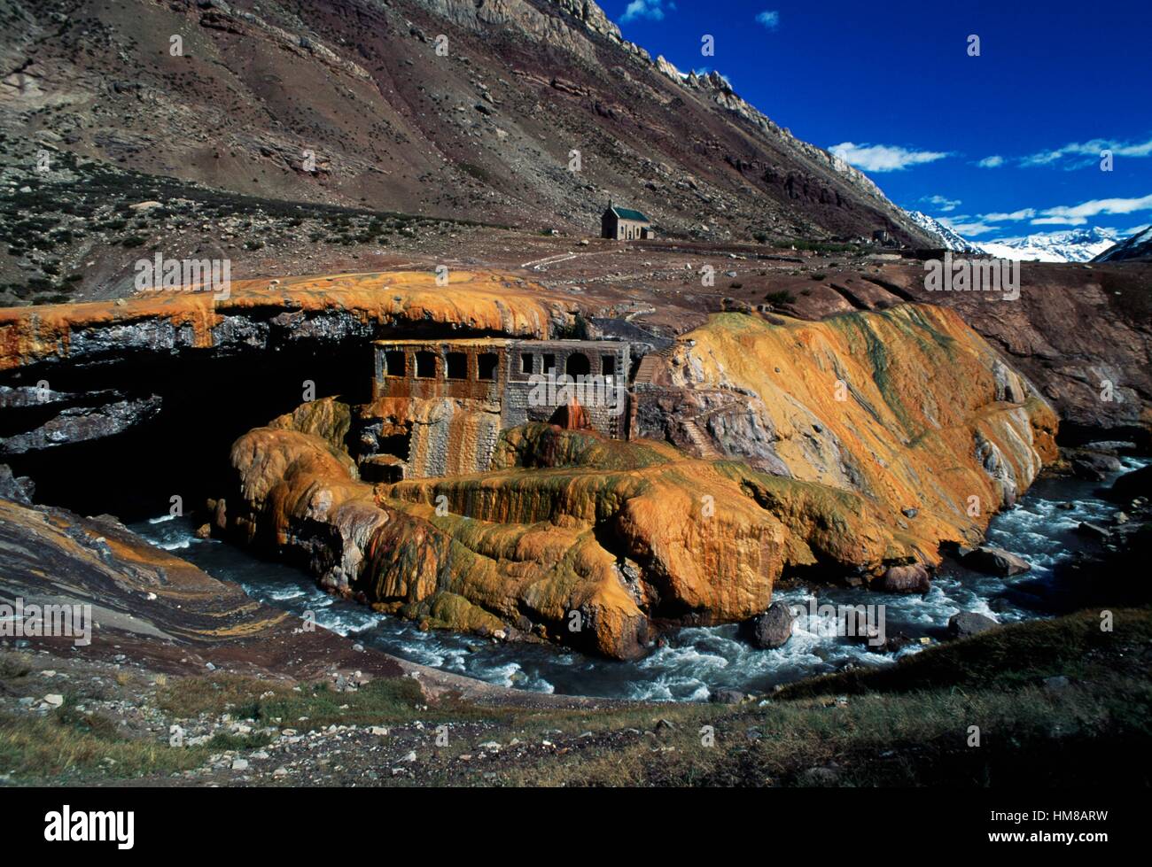 Puente del Inca (The Inca's bridge), Mendoza province, Argentina Stock ...
