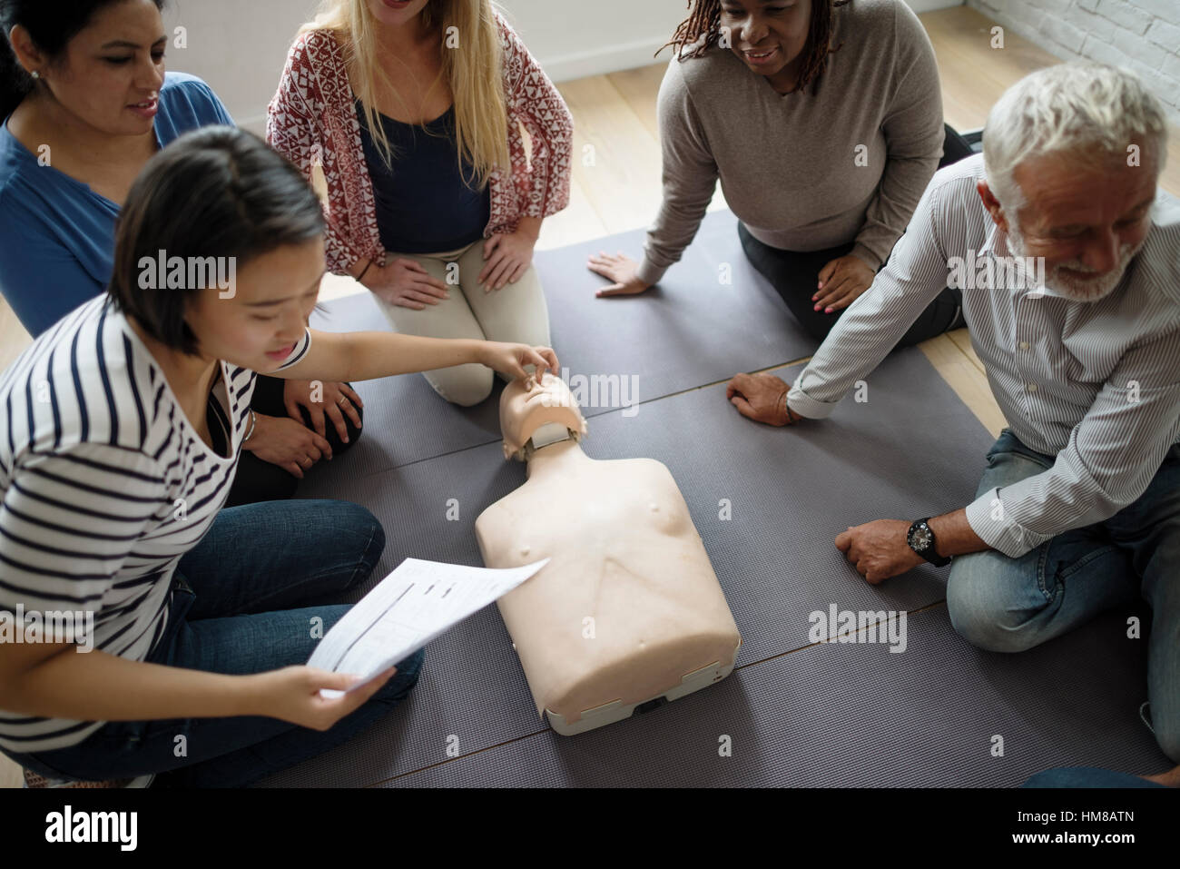 CPR First Aid Training Concept Stock Photo - Alamy