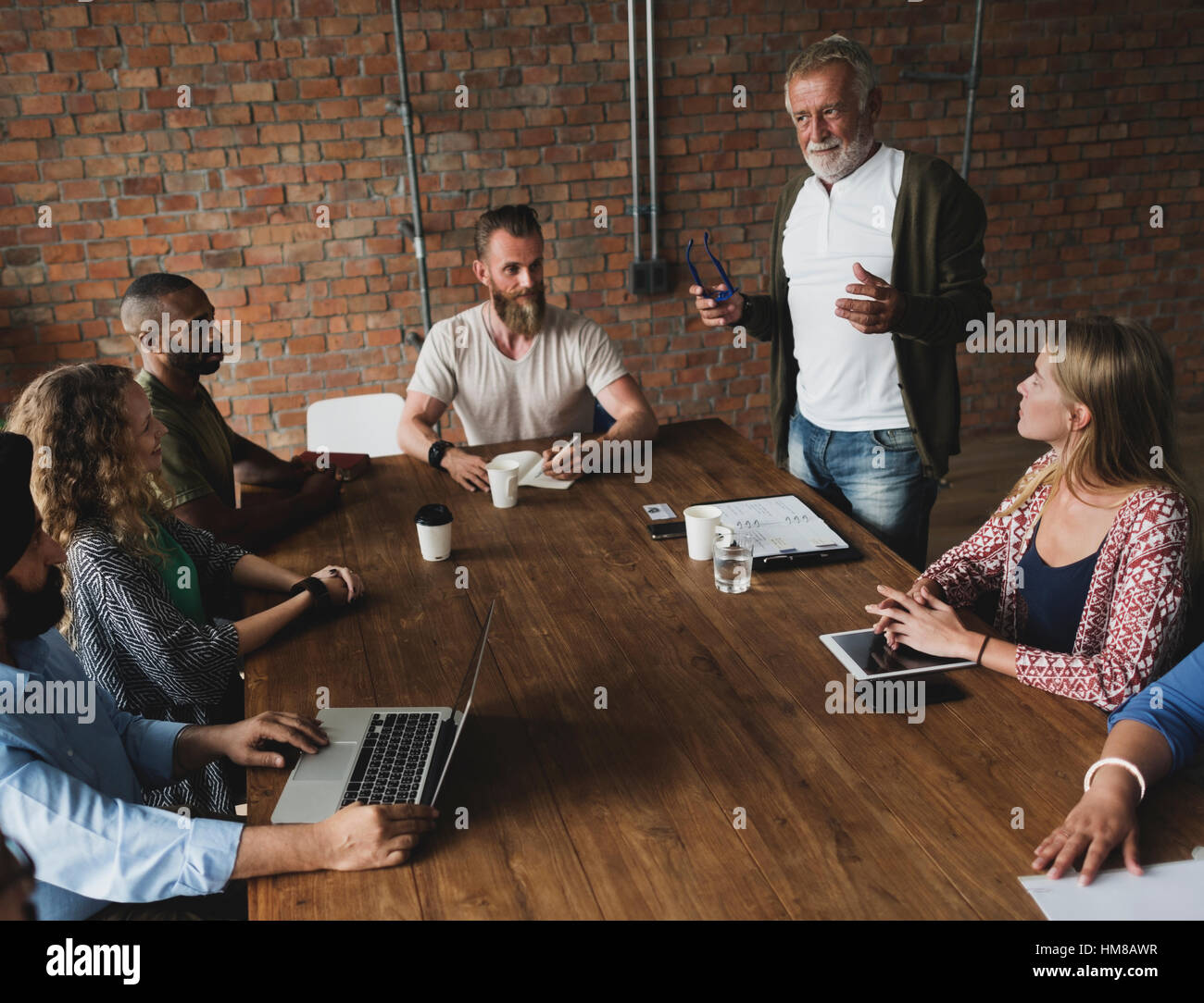 People Meeting Seminar Office Concept Stock Photo - Alamy