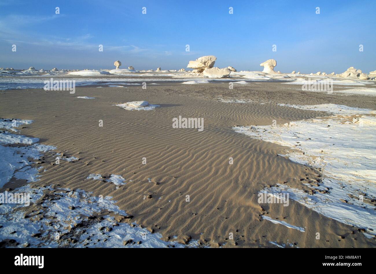 Limestone formations, White desert, Farafra oasis, Libyan desert, Egypt ...