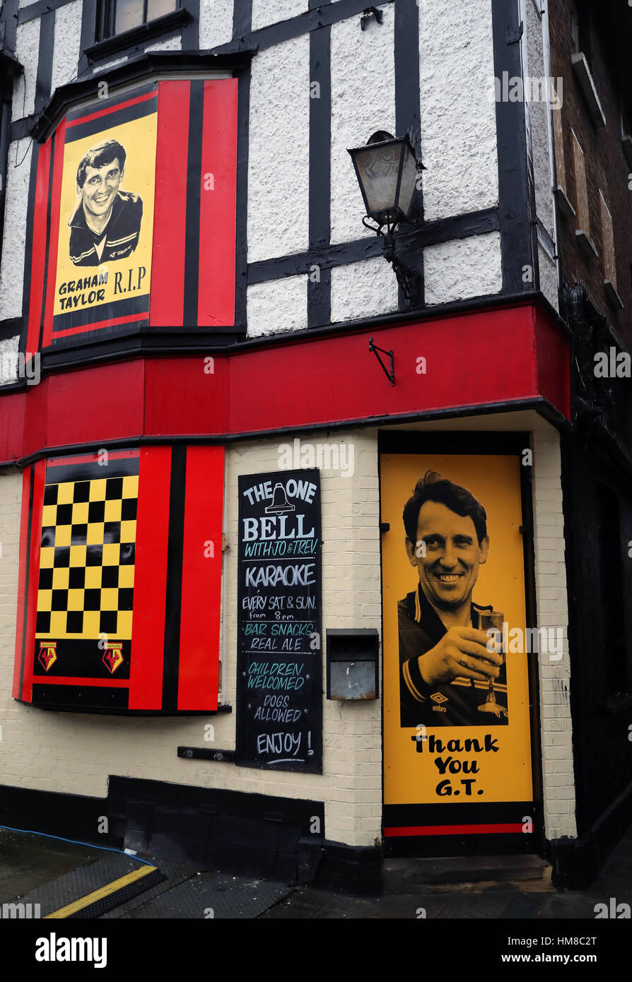 The one bell pub displays posters hi-res stock photography and images ...