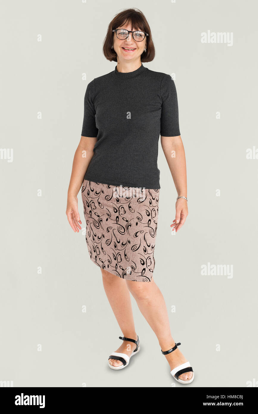 Female Standing Pose Studio Concept Stock Photo - Alamy