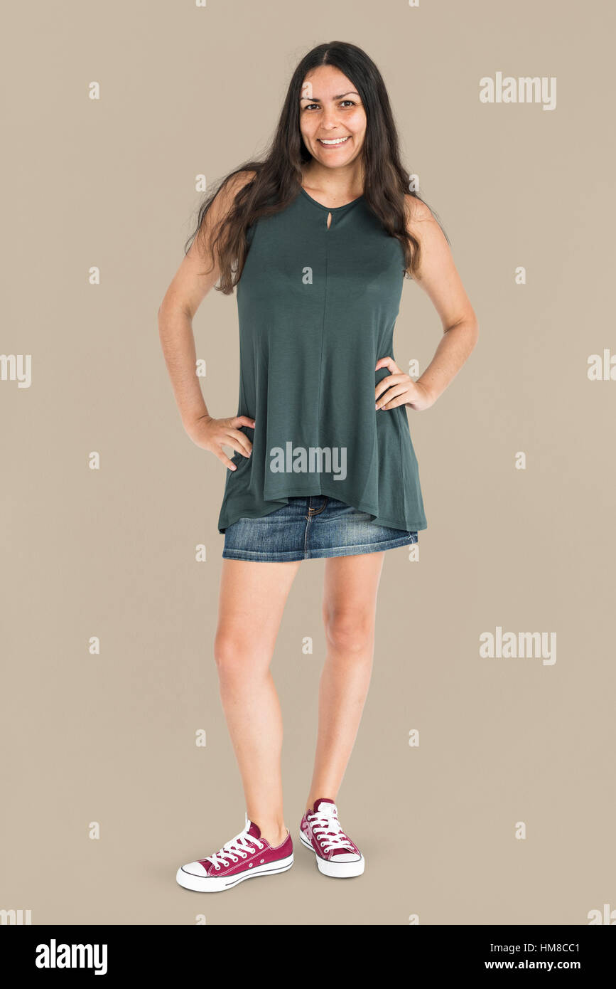 Female Standing Pose Studio Concept Stock Photo - Alamy