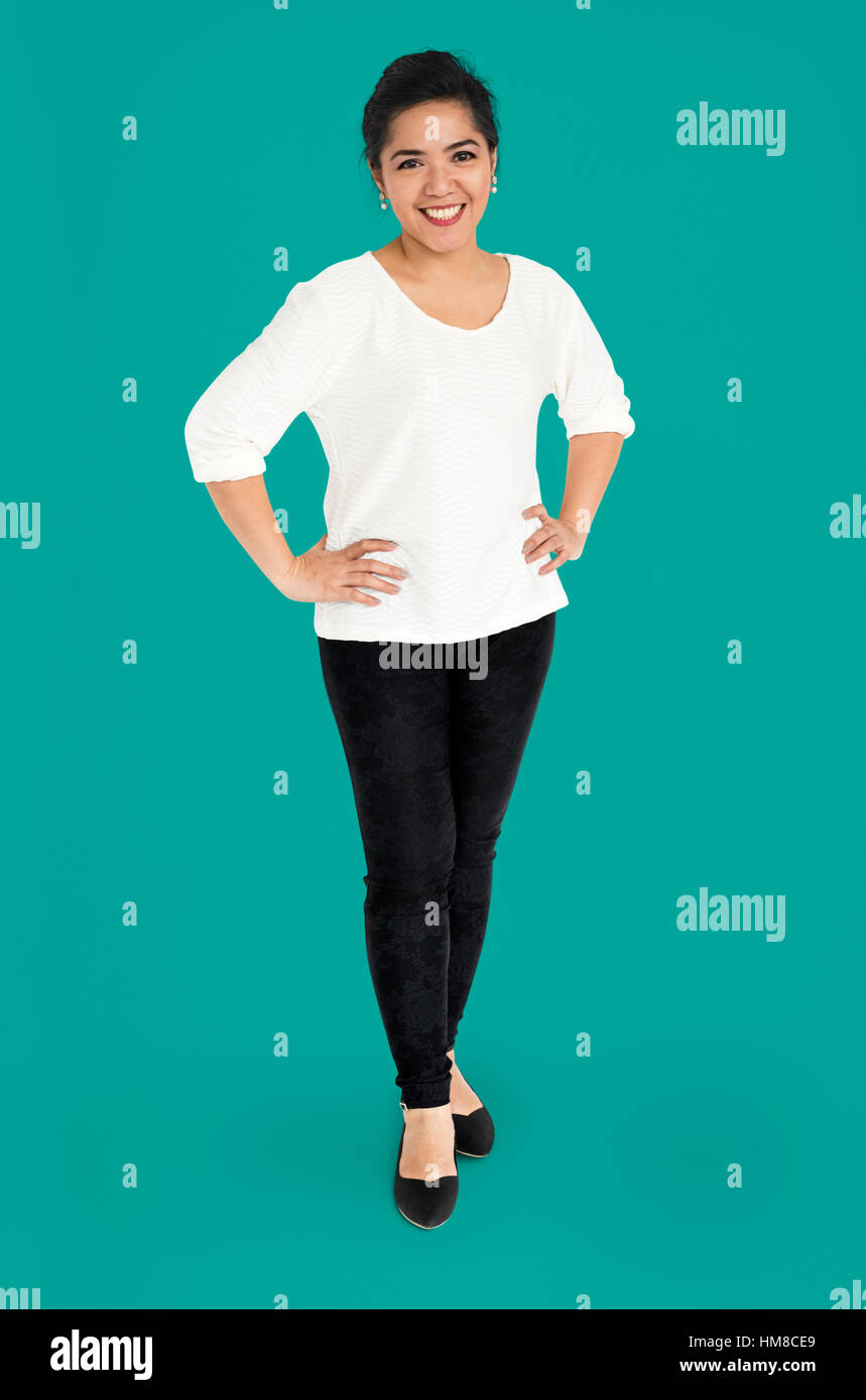 Female Standing Pose Studio Concept Stock Photo - Alamy