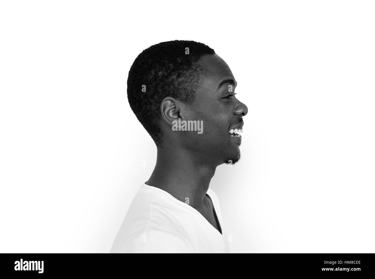 Male side view Black and White Stock Photos & Images - Alamy