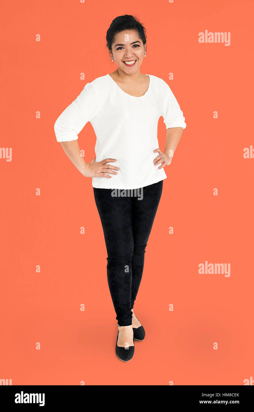 Female Standing Pose Studio Concept Stock Photo - Alamy
