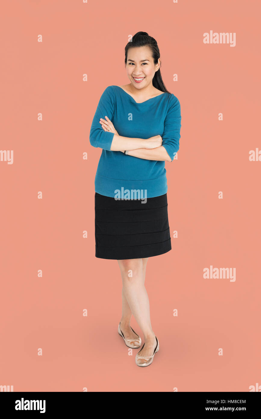 Female Standing Pose Studio Concept Stock Photo - Alamy