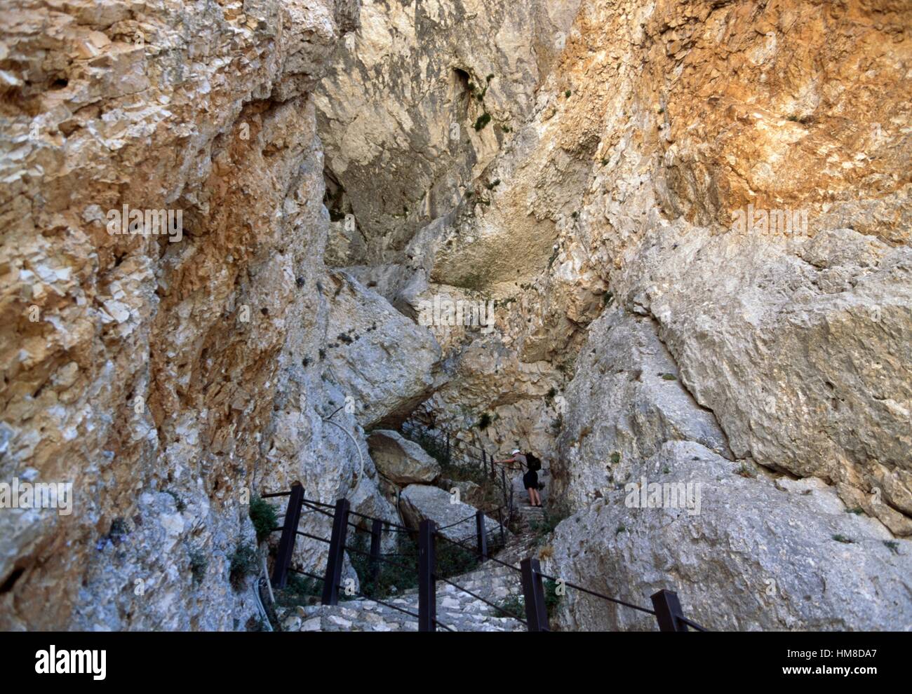Entrance to the Cavallone Cave or Cave of the Daughter of Iorio ...