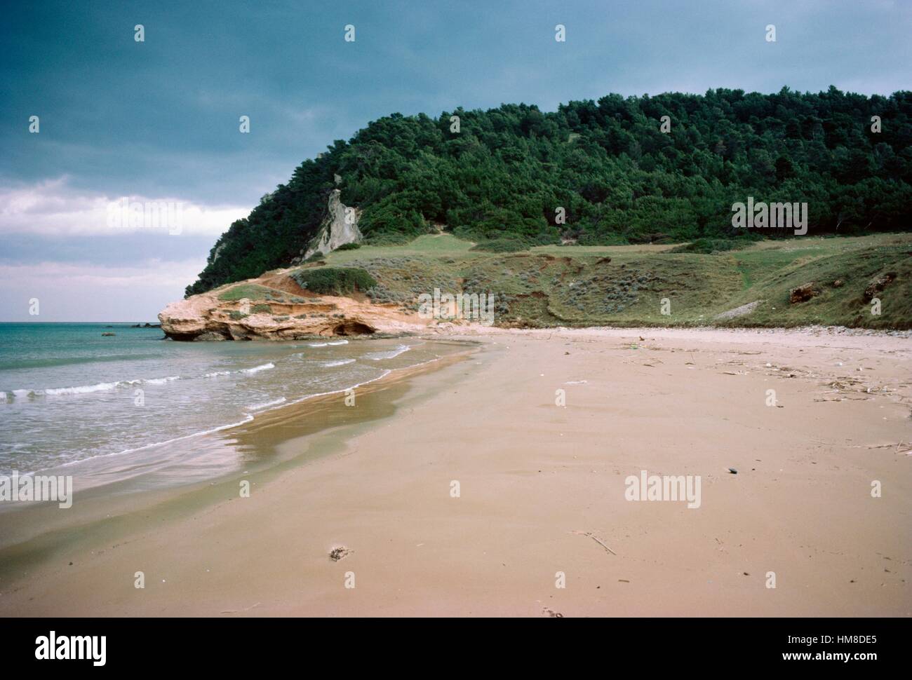 Beach near Montepucci tower, Gargano national park, Apulia, Italy Stock ...