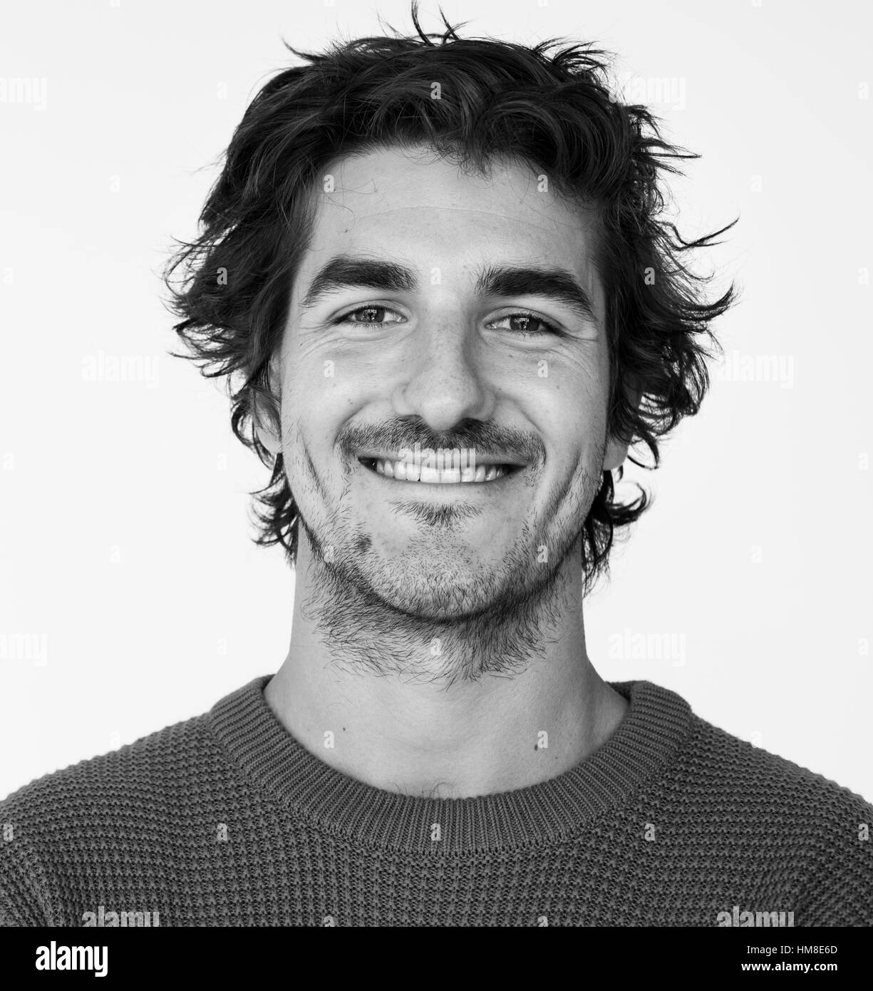 Man Smiling Happiness Portrait Concept Stock Photo - Alamy