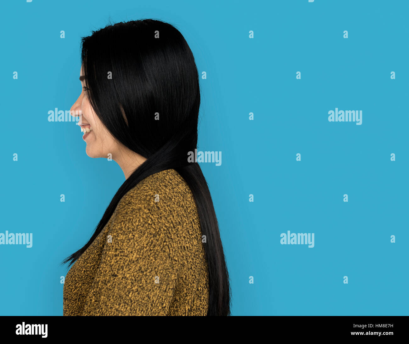 Asian Woman Side View Concept Stock Photo - Alamy