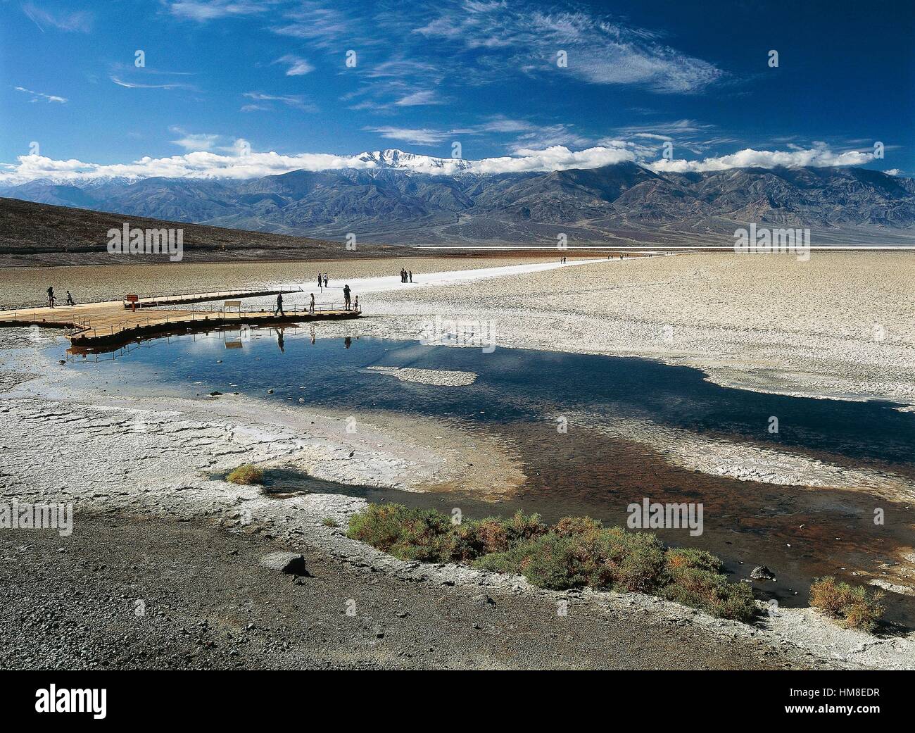 Badwater basin (86 meters below sea level), Death Valley national park ...