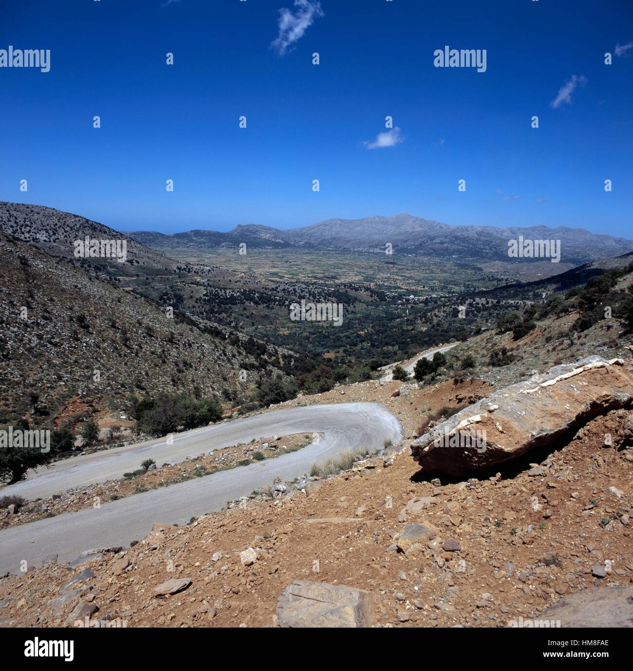 Landscape of Lassithi plateau, Crete, Greece Stock Photo - Alamy