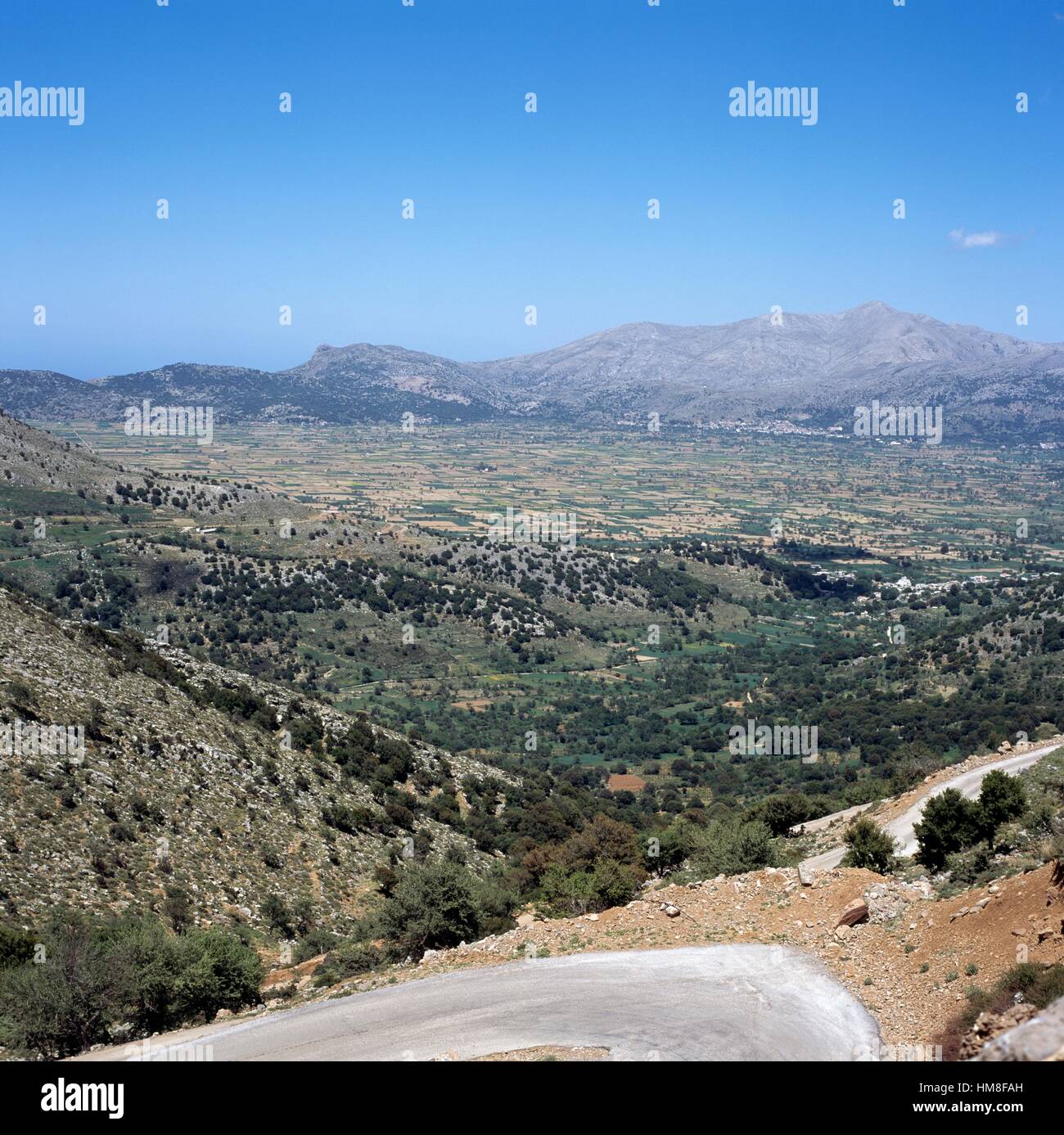 Landscape of Lassithi plateau, Crete, Greece Stock Photo - Alamy