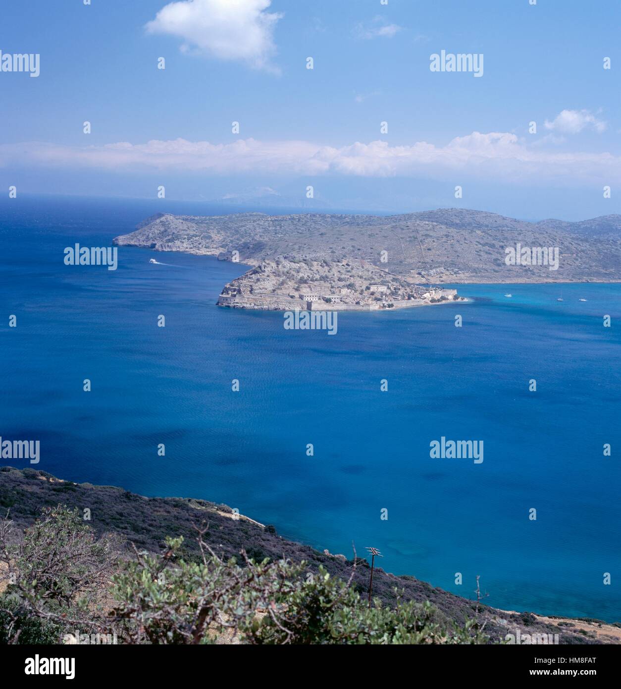 View of the island of Spinalonga, Crete, Greece Stock Photo - Alamy