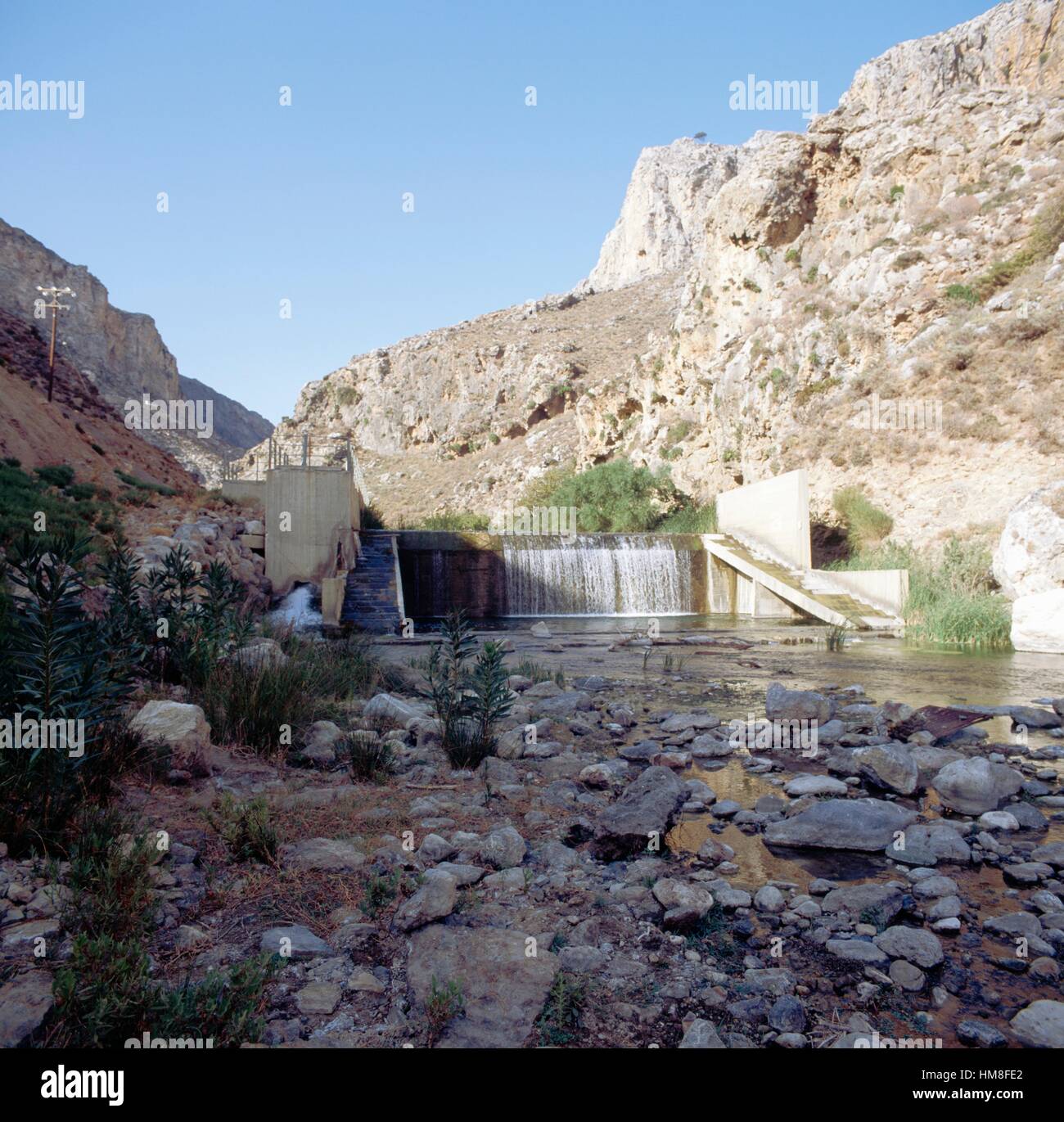 Waterfall in Kourtaliotiko gorge, Crete, Greece Stock Photo - Alamy