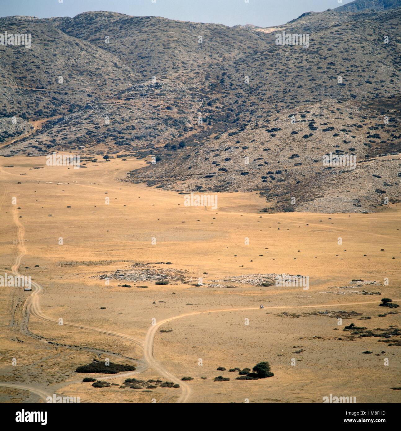 Landscape from Mount Psiloritis or Mount Ida, Crete, Greece Stock Photo ...
