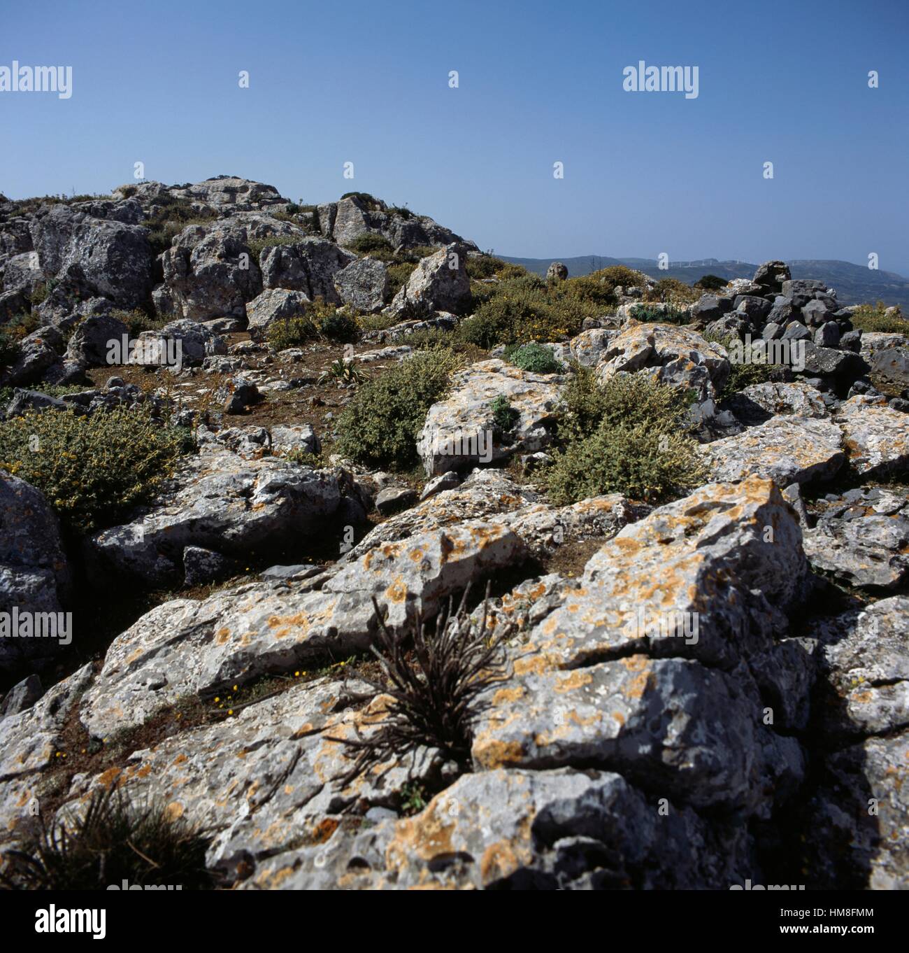 Landscape in the Minoan peak sanctuary area on the Patela of Prinias ...