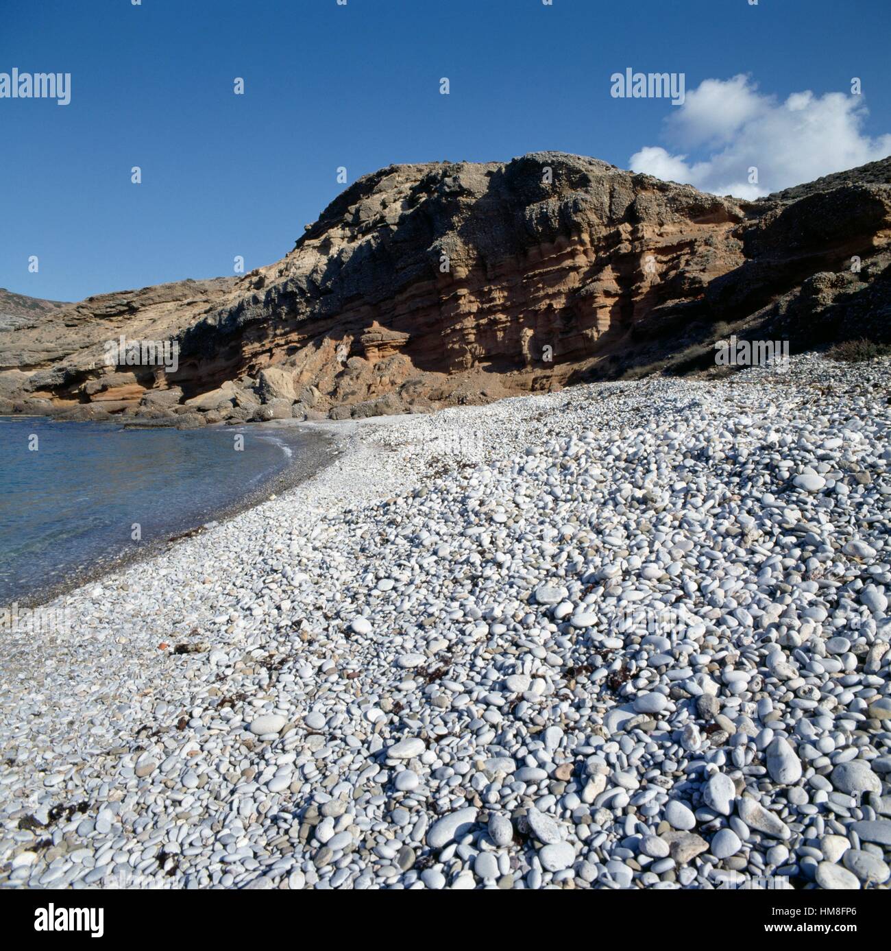 Stony beach at Ormos near Itanos, Crete, Greece Stock Photo - Alamy