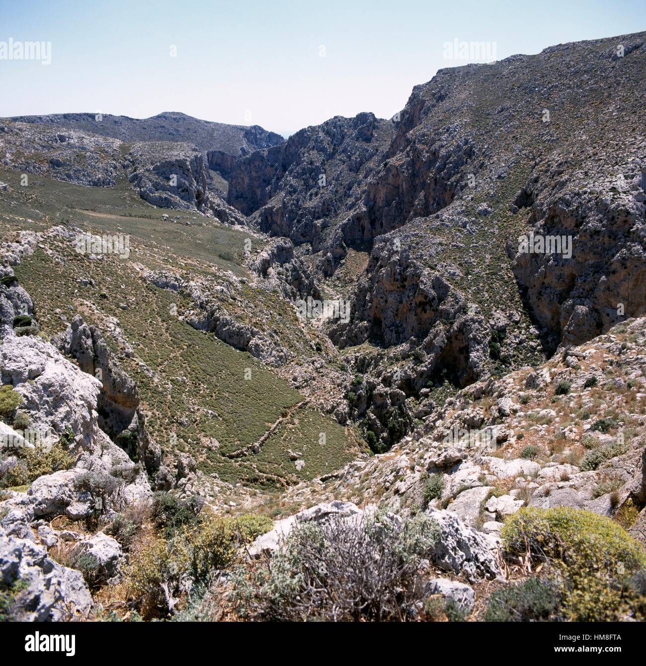 Landscape with rock formations near Perivolakia, Crete, Greece Stock ...